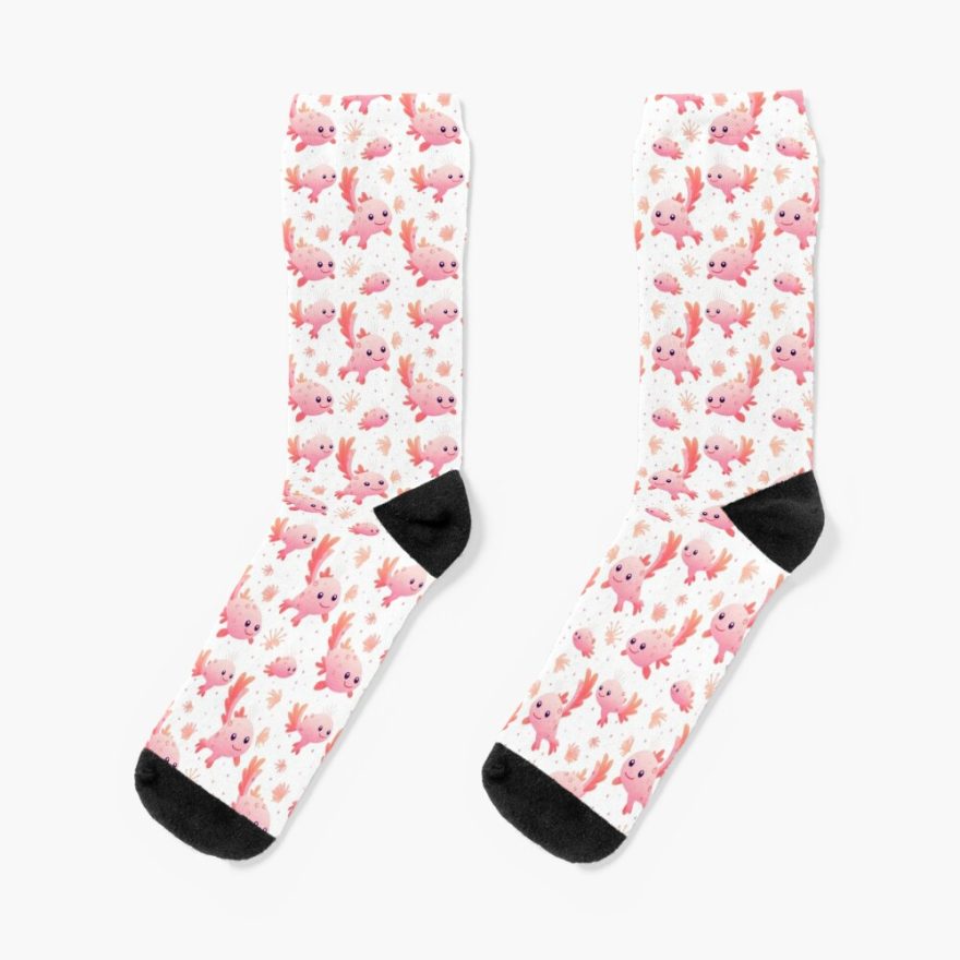 Pink Axolotl Socks | Socks be like...